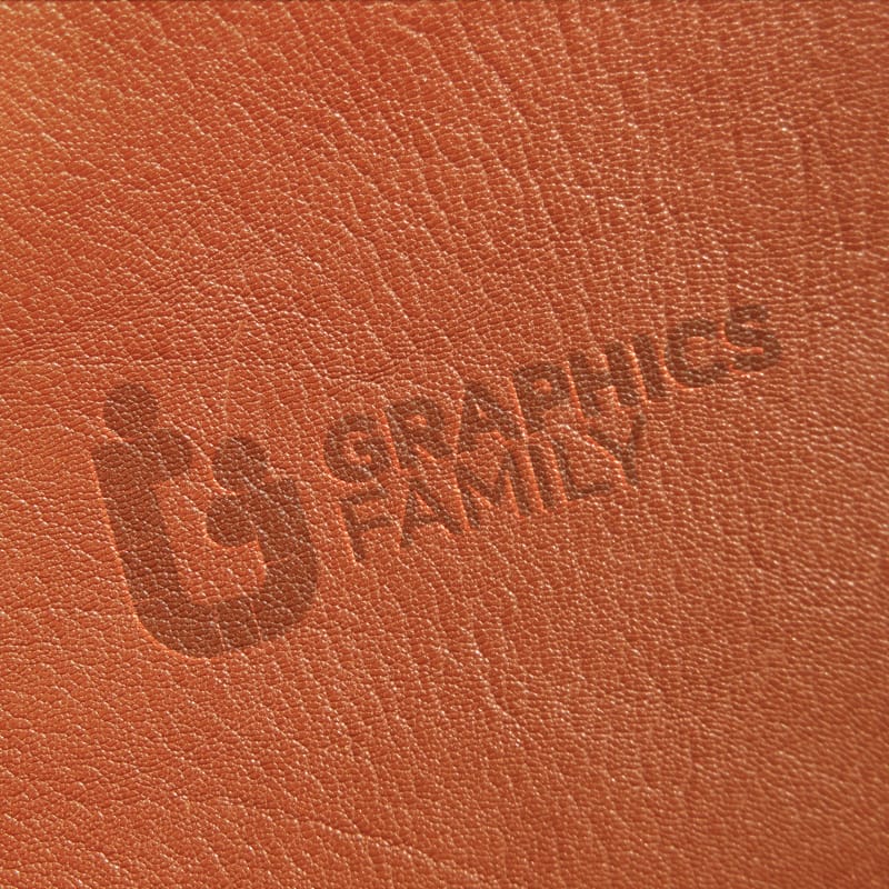 Free Leather Brand Stamp Logo Mockup PSD