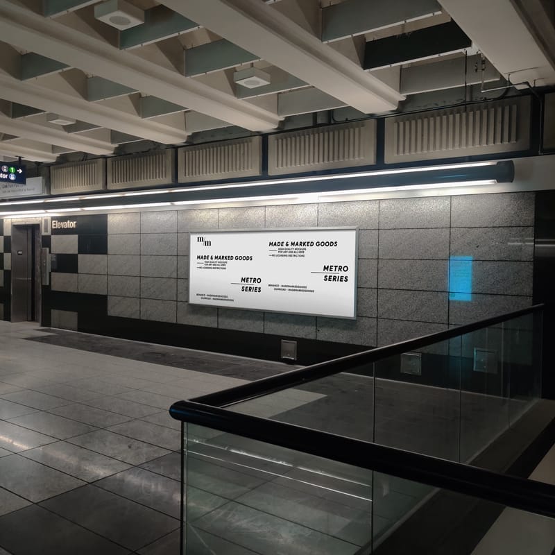 Metro Series Framed Poster Mockup PSD