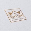 Natural White Paper Logo Mockup PSD