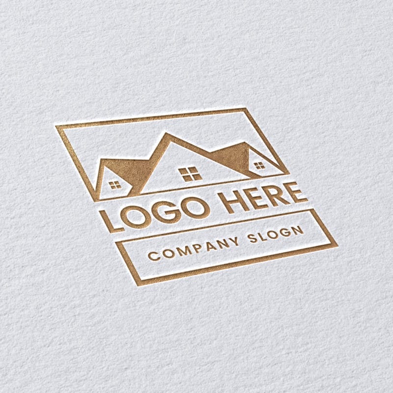 Natural White Paper Logo Mockup PSD
