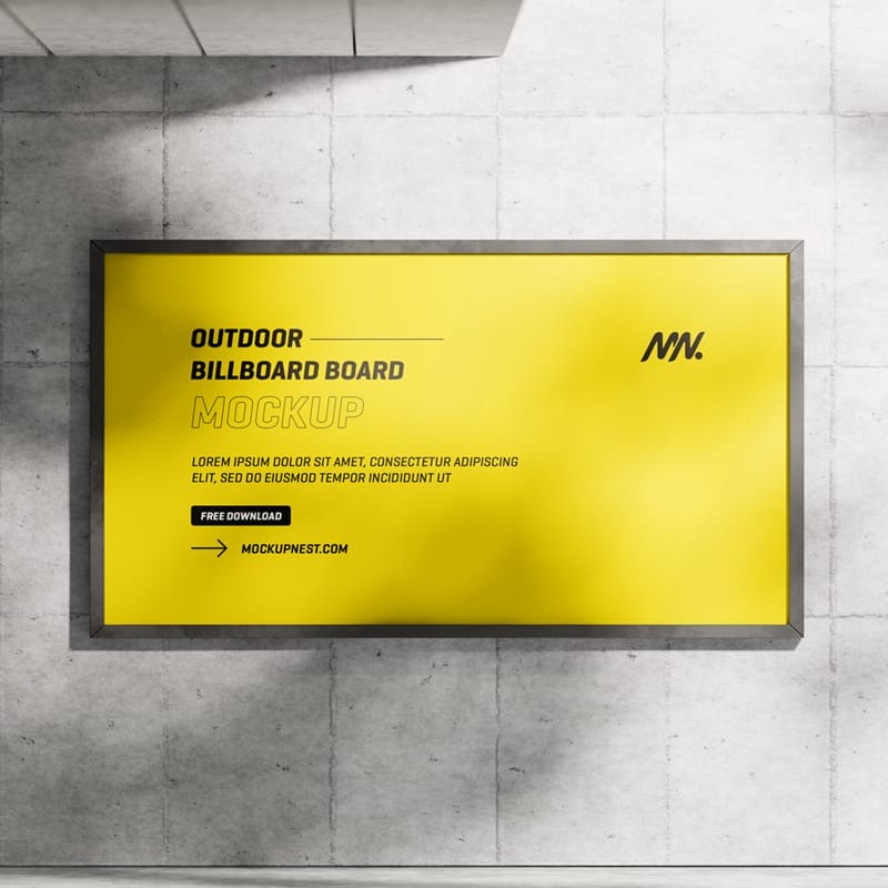 Free Outdoor Billboard Mockup Design PSD