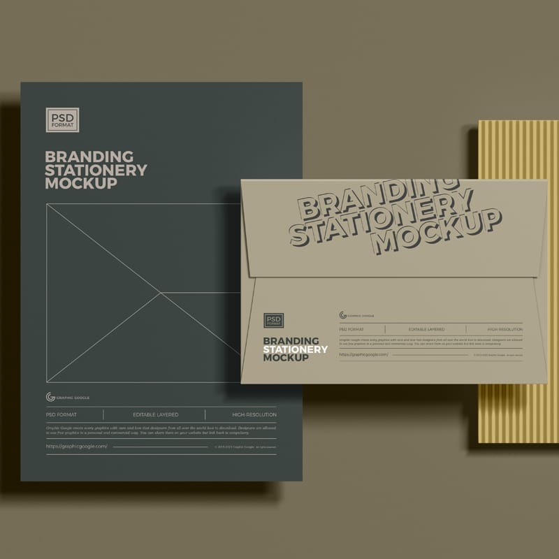 Free Premium Brand Identity Stationery Mockup PSD Free Premium Brand Identity Stationery Mockup PSD