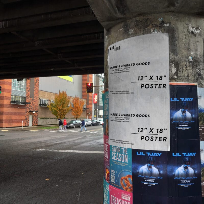 Urban Poster Design Mockup PSD