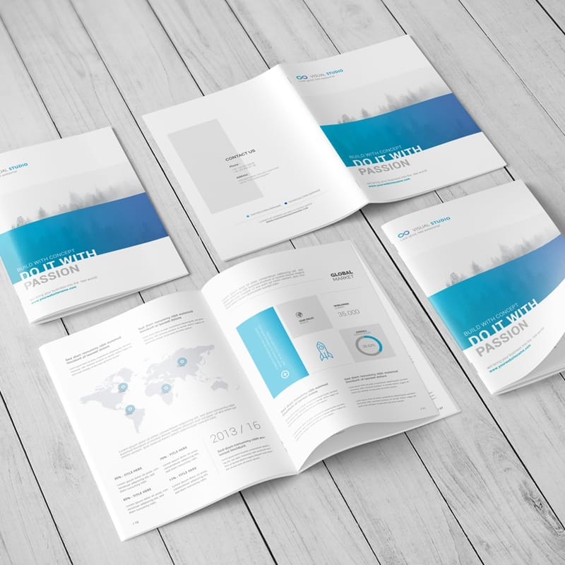 Free A4 Magazine Brochure Catalog Mockup PSD