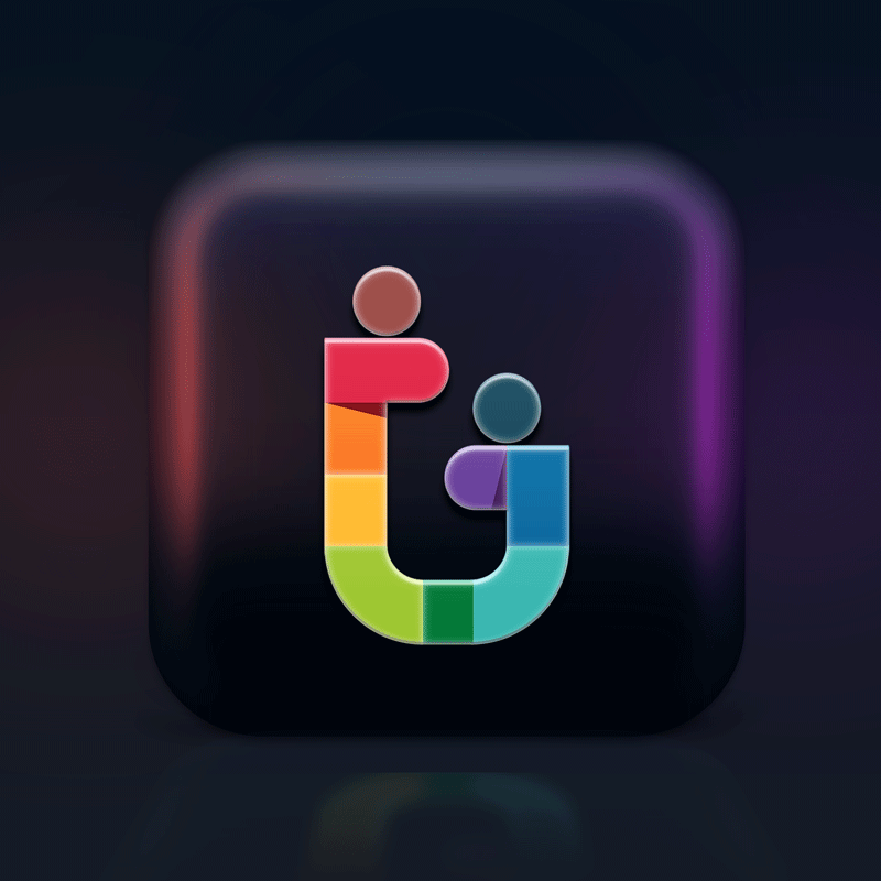 Free Dark Mode 3D Icon Logo Mockup PSD