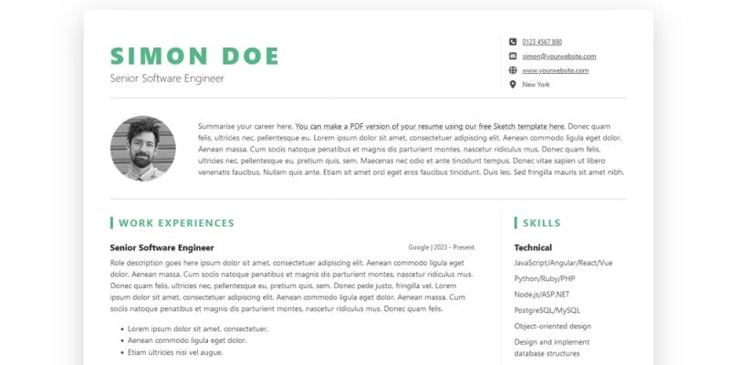 Discover The Top Bootstrap Resume Templates
