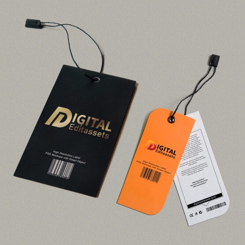 Free Clothing Tag Mockup PSD