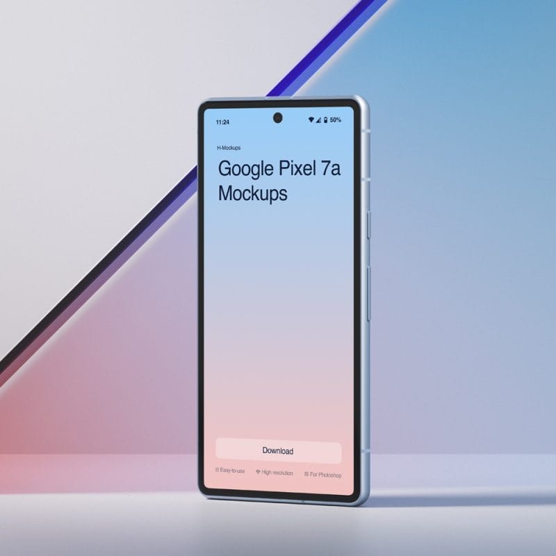 Free Google Pixel 7a Mockup PSD