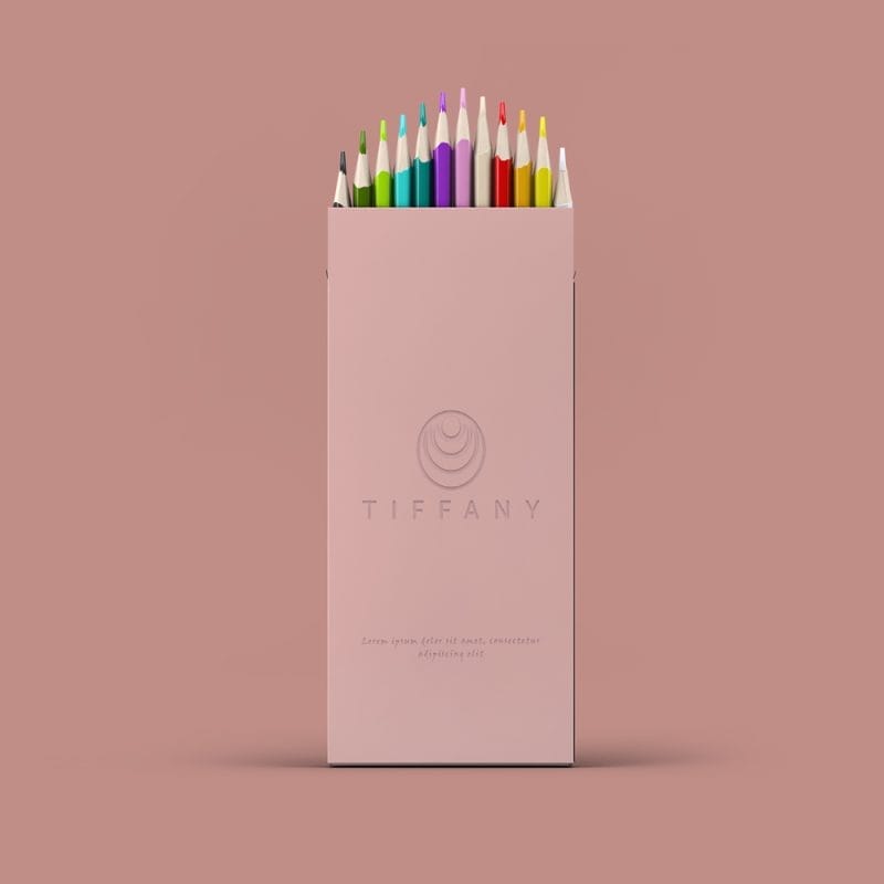 Free Minimal Pencil Box Mockup PSD