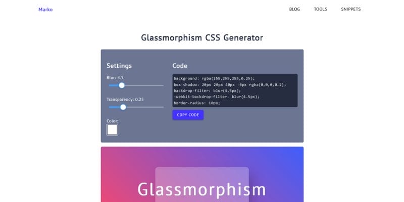 Top CSS Glass Effect Generators For Web Designers » CSS Author