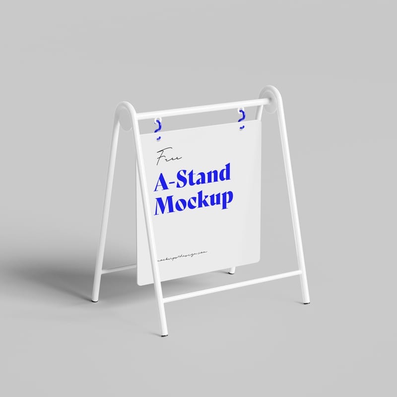 Free Metal A-stand Mockup PSD