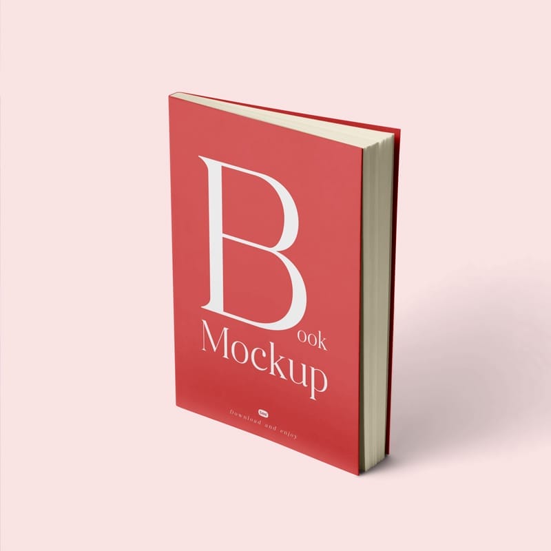 Free Perspective Book Cover Mockup Psd