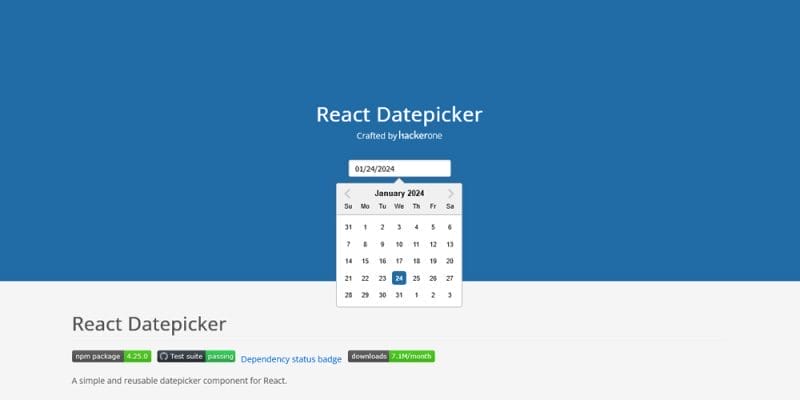 The Ultimate Roundup Of Free React Date Picker Components 1686