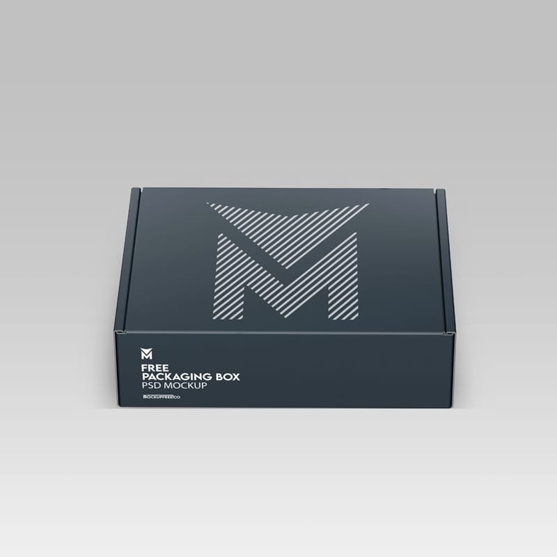 Free Realistic Packaging Box Mockup PSD