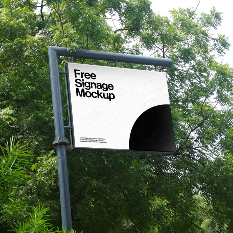 Free Signage Mockup Design PSD