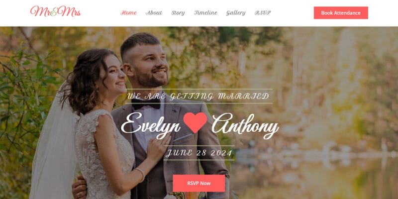 10+ Top Free Marriage Invitation Website Templates » CSS Author