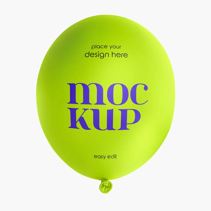 Free Balloon Mockup PSD