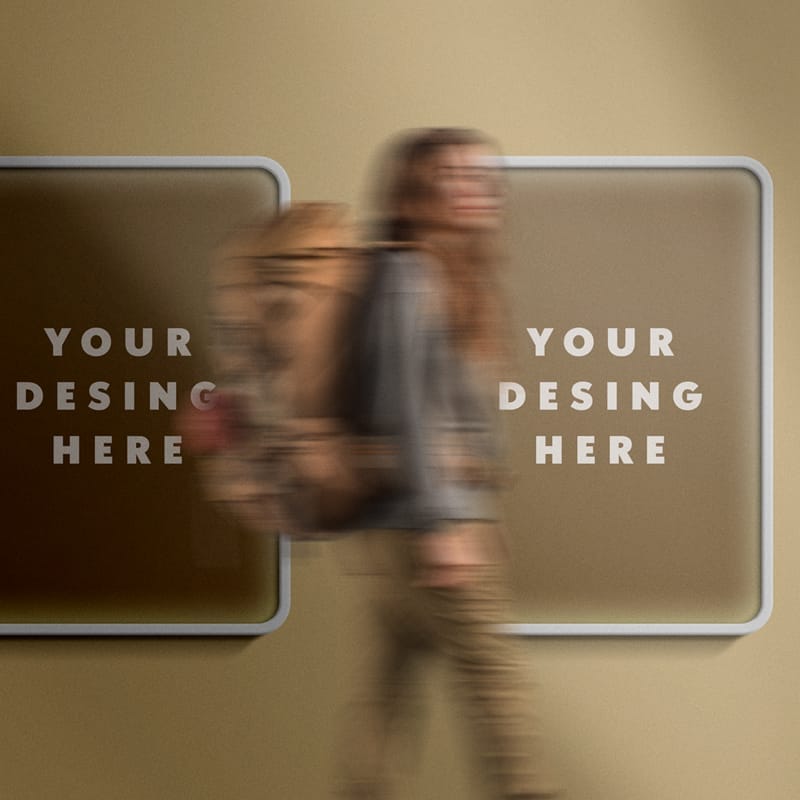 Free Lightbox Poster Mockup PSD