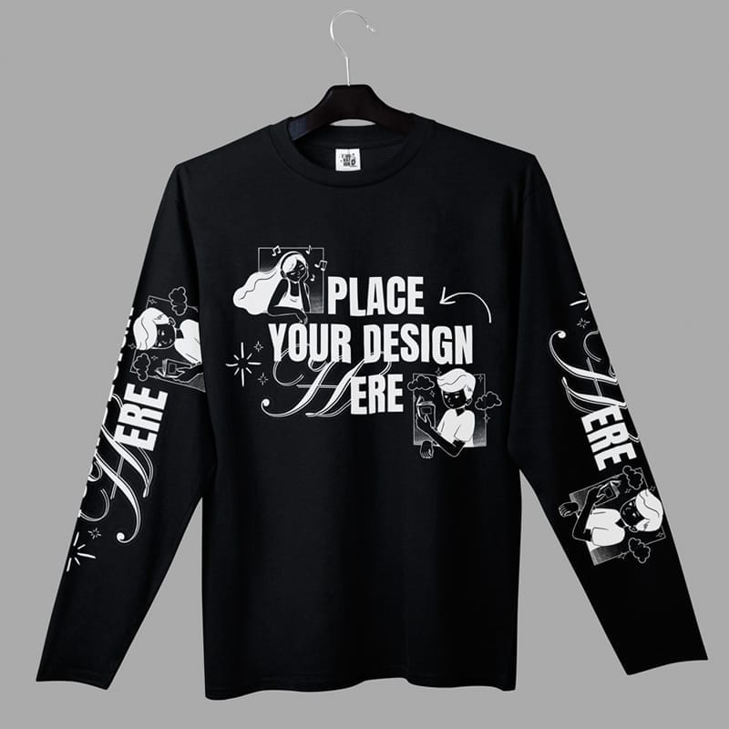 Free Long Sleeve Mockup Template PSD