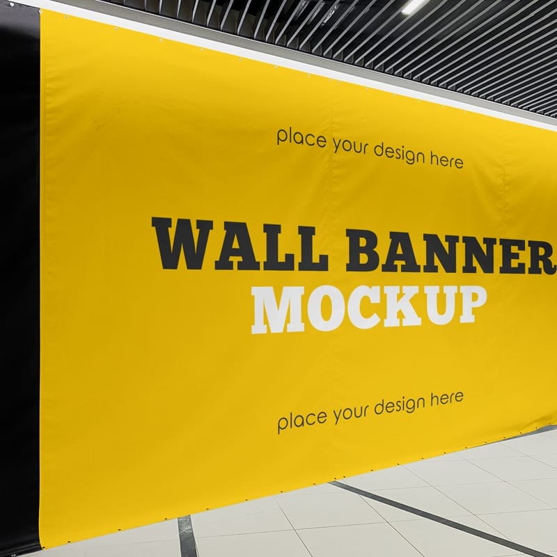 Free Mall Banner Mockup PSD