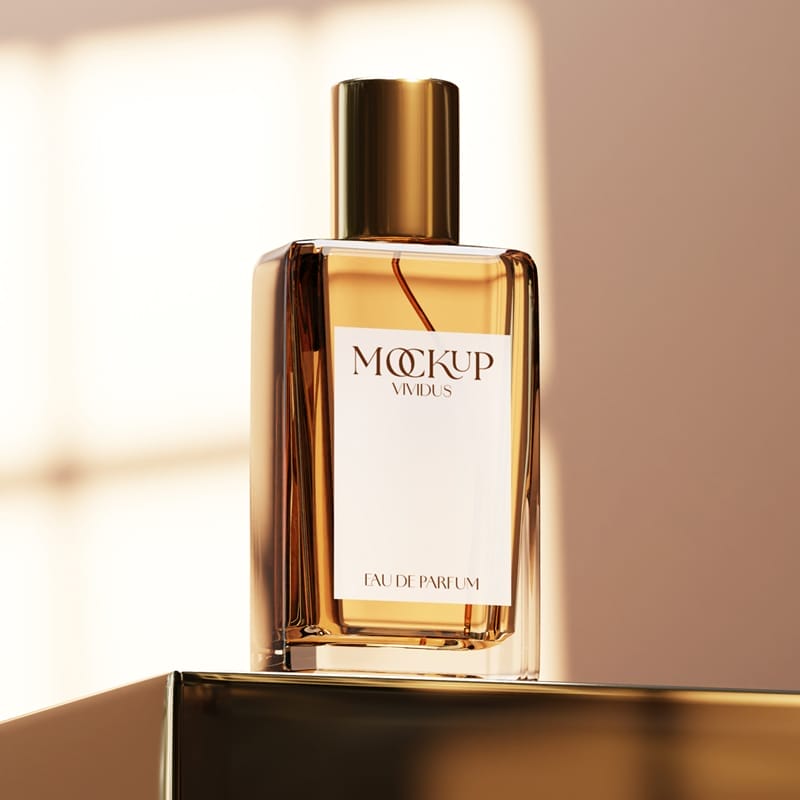Free Parfum Label Mockup PSD