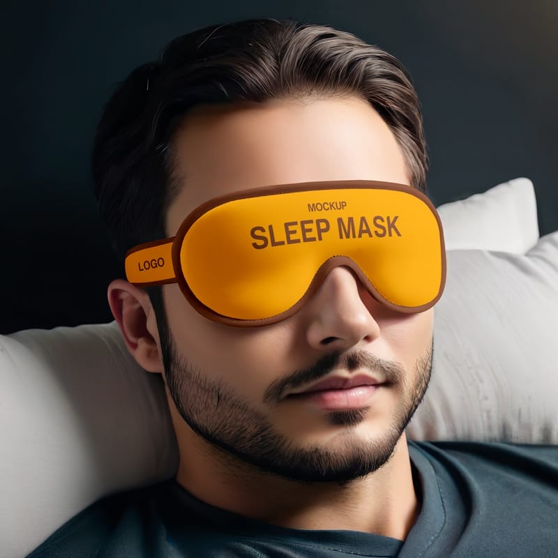 Free Sleep Mask Mockup PSD