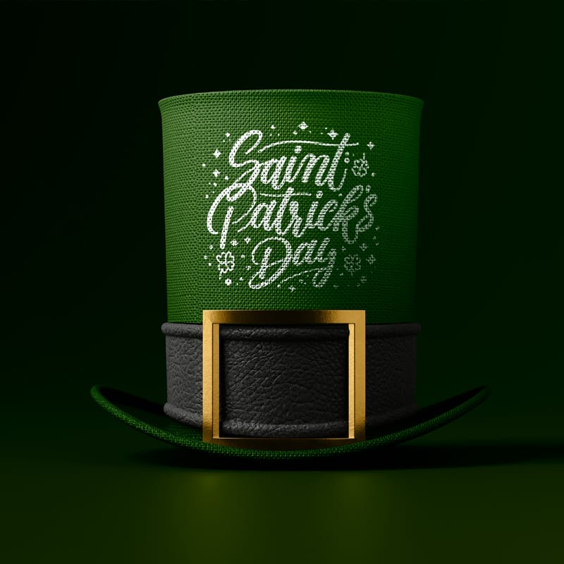 Free St Patricks Day Hat Mockup PSD
