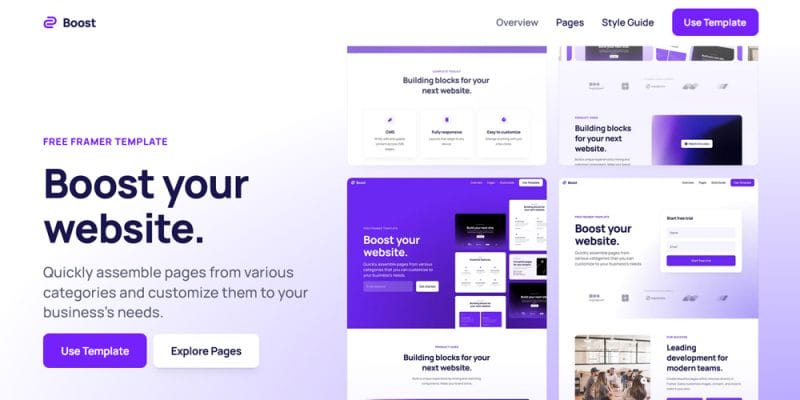 Ultimate Collection Of Framer Free Templates