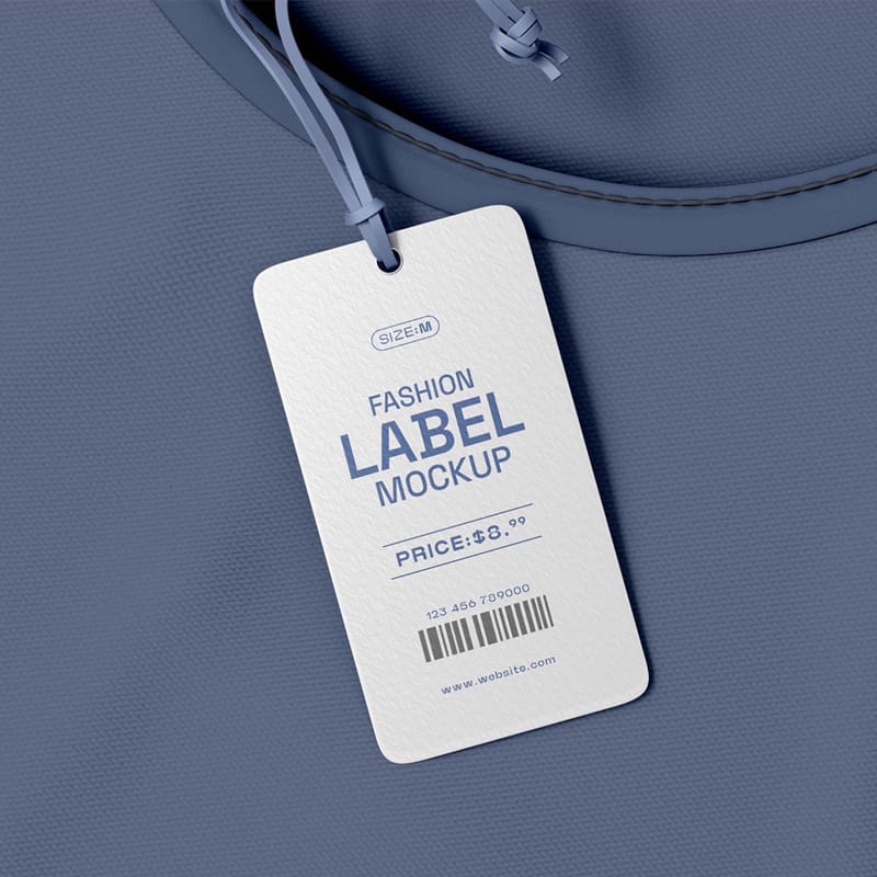 Free Elegant Tag Mockup PSD