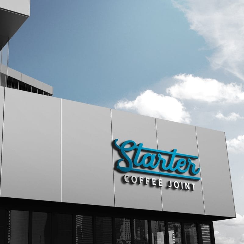 Free Building 3d Logo Mockups PSD