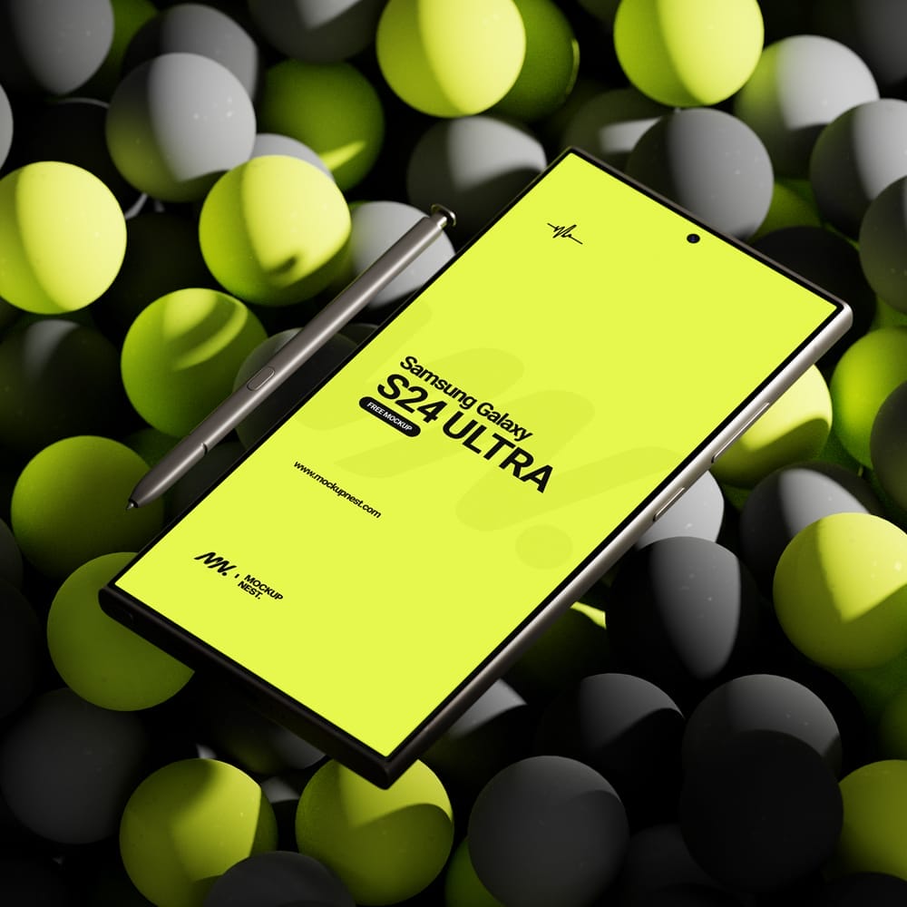 Free Samsung Galaxy S24 Ultra Mockup Design PSD