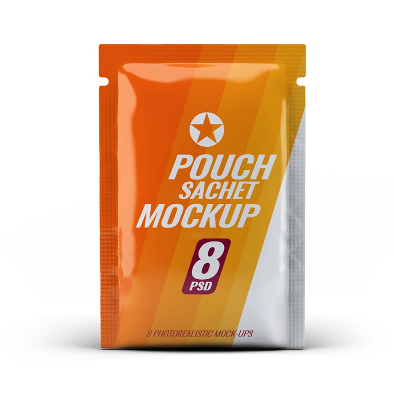 Free Pouch Packaging Mockup Template PSD