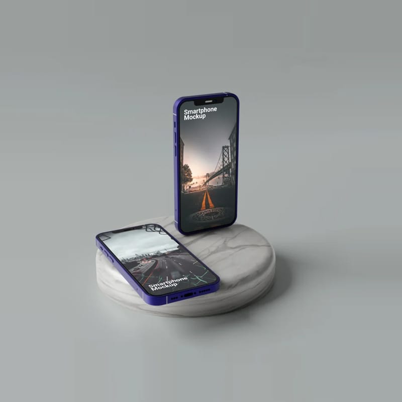 Free Vertical And Horizontal Phone Mockup PSD