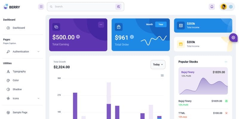Stunning Material UI Free Templates To Elevate Your Website In 2024