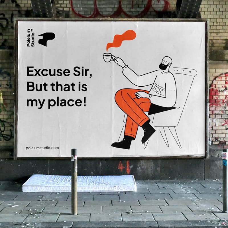 Free Dirty Billboard Mockup PSD