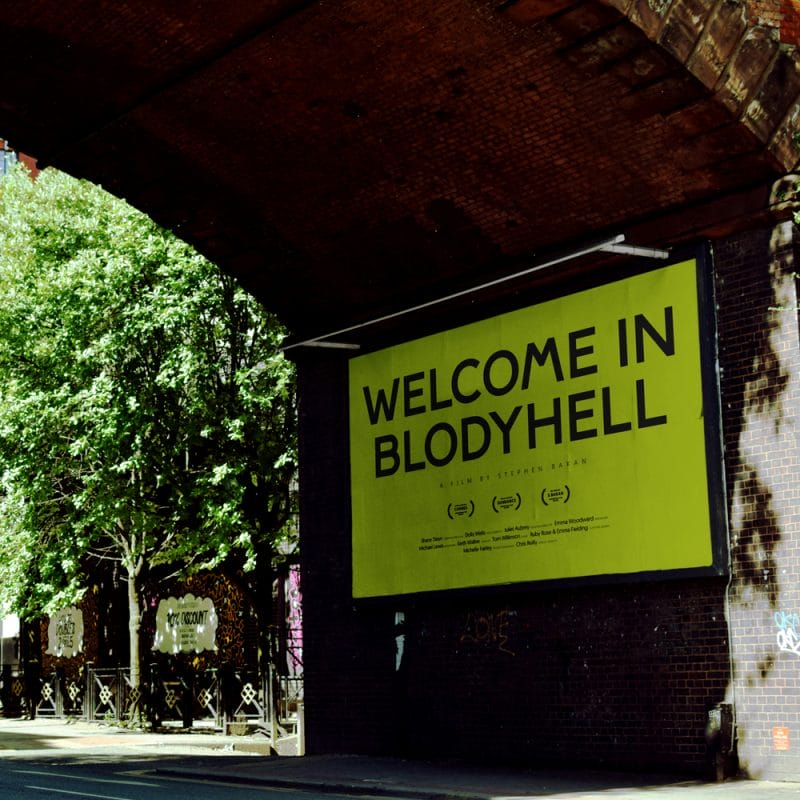 Free Billboard Under The Bridge Mockup PSD