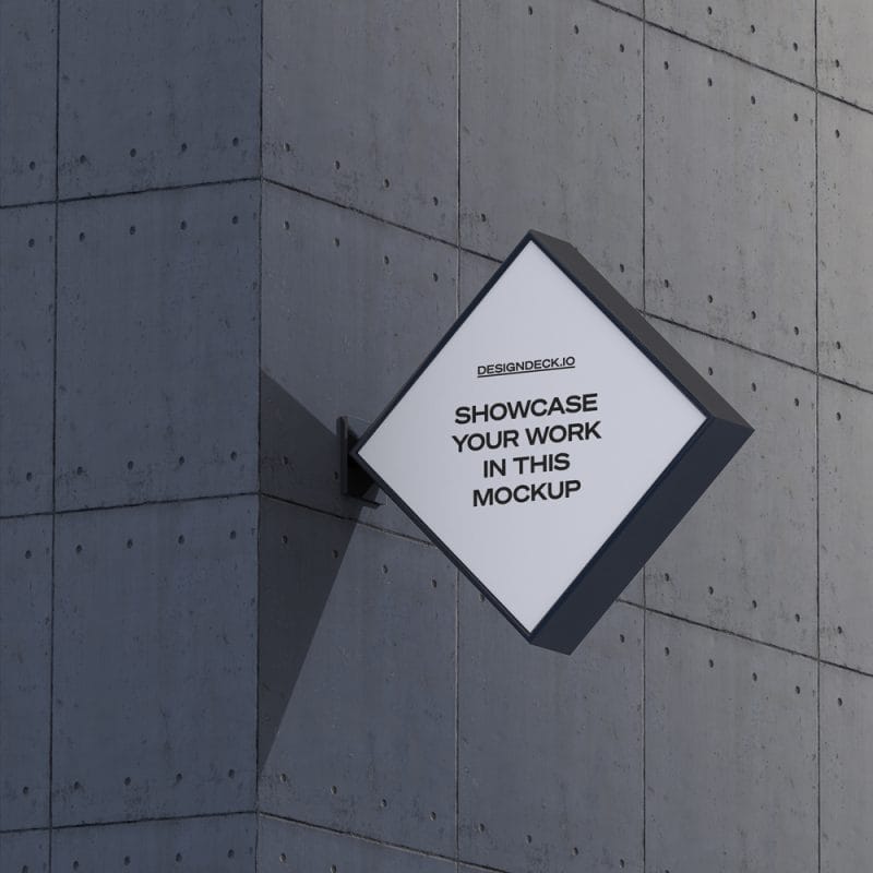 Free Corner Signs Mockup PSD