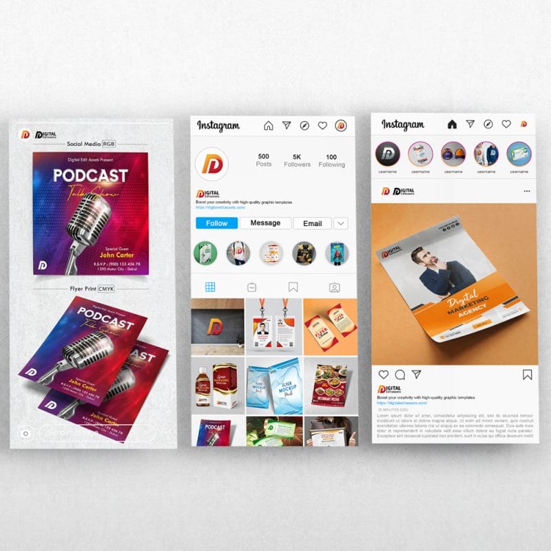 Free Instagram Mockup Design PSD