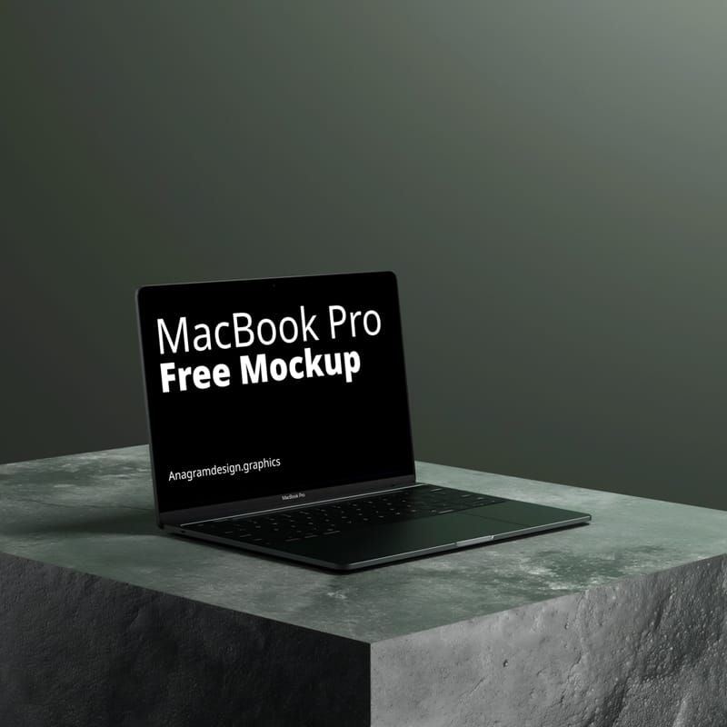 Free Macbook Pro Mockup Template PSD