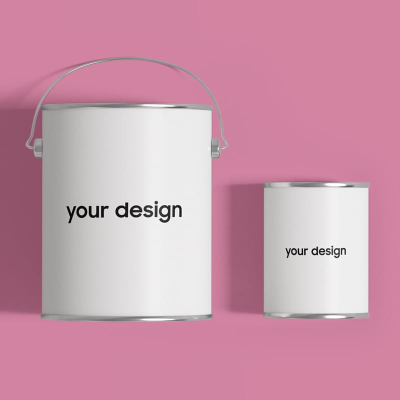 Free Paint Bucket Mockup Template PSD