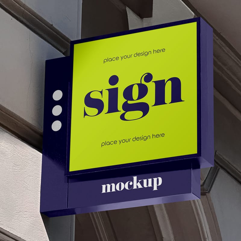 Free Realistic Signage Mockup PSD