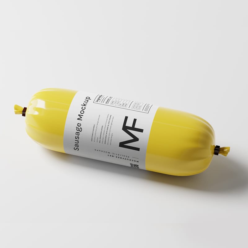 Free Sausage Roll Packaging Mockup PSD