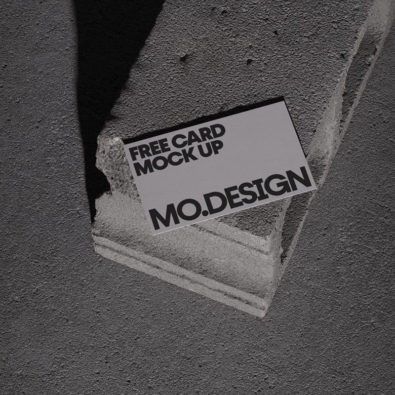 Free Card Mockup Design PSD