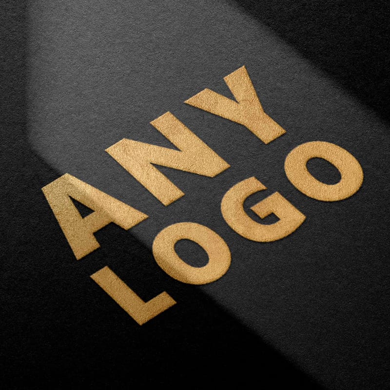 Free Gold Foil Stamping Logo Mockup PSD