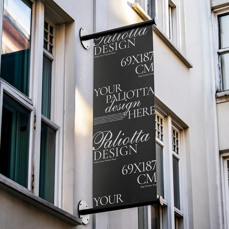 Free Realistic Banner Mockup Template PSD