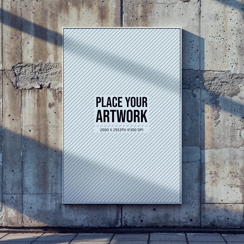 Free Urban Poster Mockup Design PSD