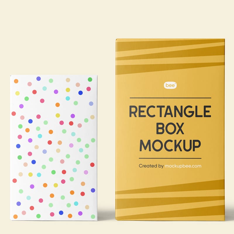 Free Vertical Boxes Mockup PSD
