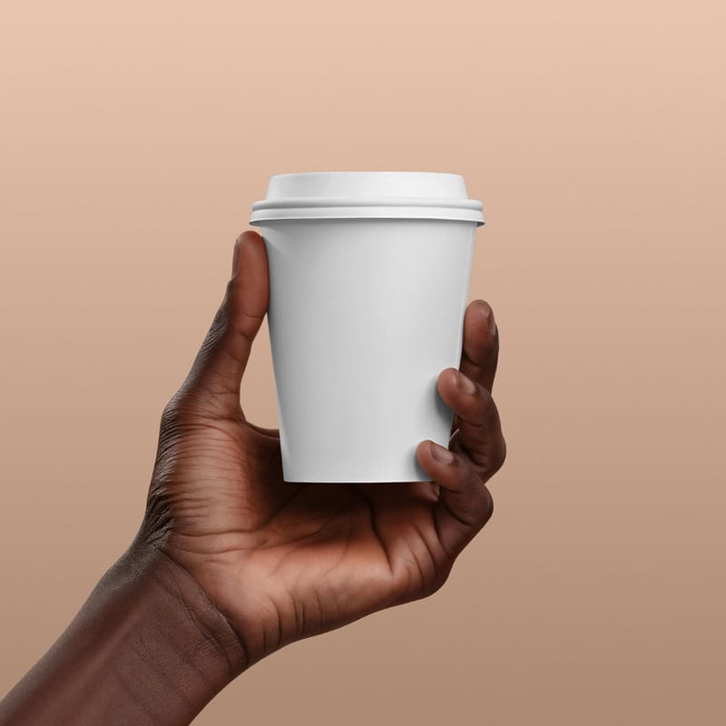 Free Realistic Paper Cup Mockup Template Psd