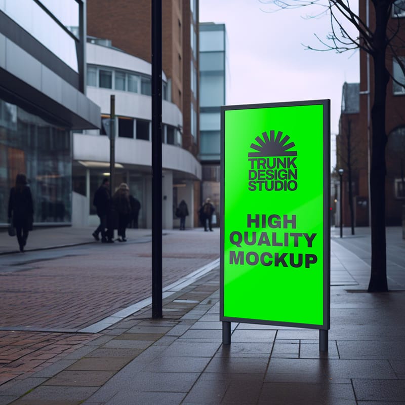 Free Standee Banner Mockup PSD