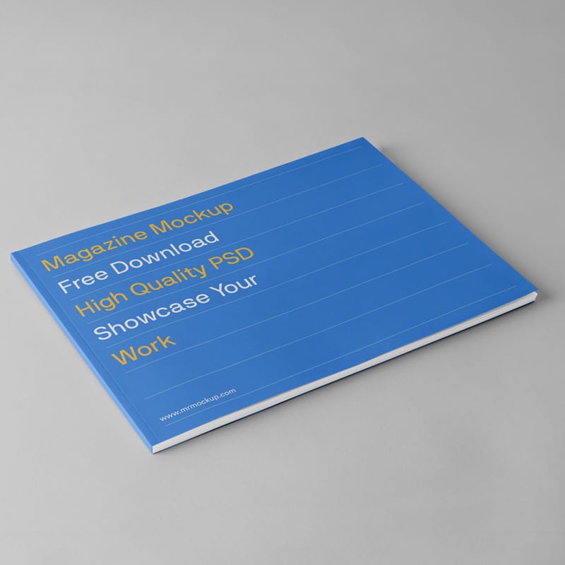 Free Horizontal Magazine Mockup PSD